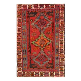 Russian Antique Kazak Rug - 5'11" x 9'8" - Rust - 9' x 5' - Bed Bath ...