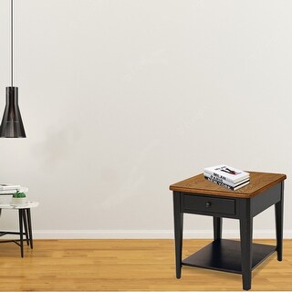 Chromcraft Peter Revington End Table in Chestnut, Black Finish - Bed ...
