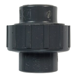 Kbi U-0500-T FPT To FPT Schedule 80 Union, PVC, Grey, 1/2" x 1/2" - Bed ...
