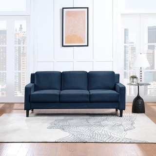 3-Seat Loveseat Sofa Modern Fabric Upholstered Sofa for Small Space ...