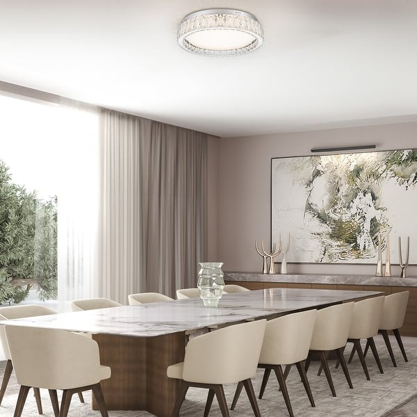 crystal led flush mount ceiling light