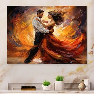 Designart "Soulful Dancing II" Dance Large Metal Prints - Bed Bath ...
