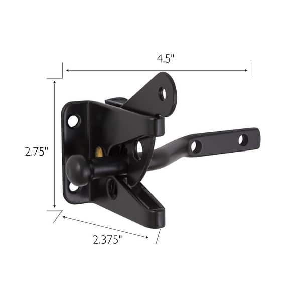 Design House 189407-MB Self-Locking Heavy Duty Gate Latch 2-Pack Matte ...