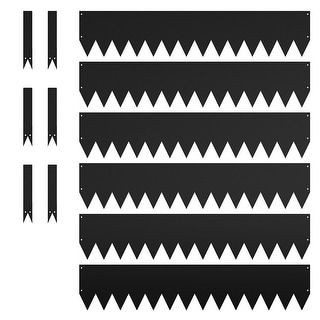 6Pack Corten Steel Landscape Edging 40"x8" Hammer-In Black Garden ...