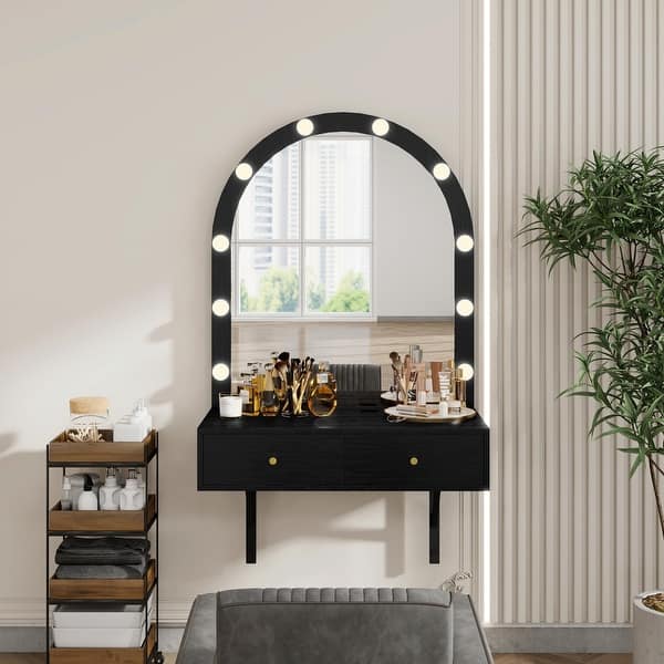 wall hung makeup vanity