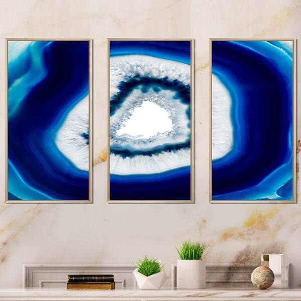 blue agate crystal slice