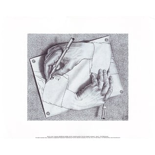 escher hand drawing