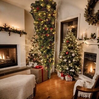 6ft Upside Down Hanging Quarter Tree hanging from the ceiling, With 300 ...