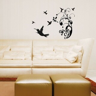 Hummingbirds Wall Decals Removable Sticker Birds Nature Art 24" x 32 ...