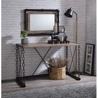 Industrial 48" Console Table, Chain Metal Base, "X" Support - Bed Bath ...