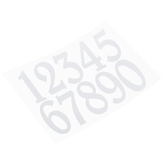 Reflective Mailbox Numbers 0 - 9 Adhesive Door Sticker Silver Tone 5 Set - Silver Tone - Bed ...