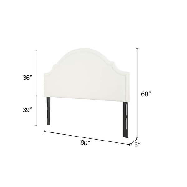 Catherine Camelback Adjustable Height Upholstered Headboard - Bed Bath ...