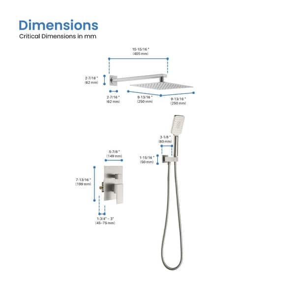 Cube Pressure Balanced 2-Function Shower System with Rough-In Valve ...