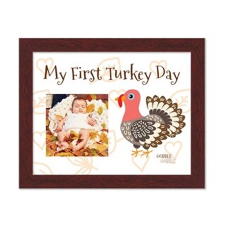Baby's First Thanksgiving Frame Brown Wood Frame with Thanksgiving ...