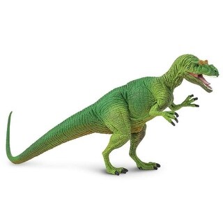6.75" Green and Yellow Allosaurus Educational Teaching Figurine - Bed ...