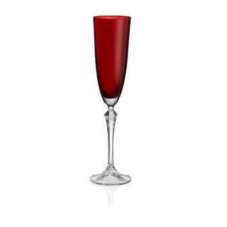 Majestic Gifts Inc. Vivid Champagne Flute, Ruby, 7 oz. Set of 4 - Bed ...