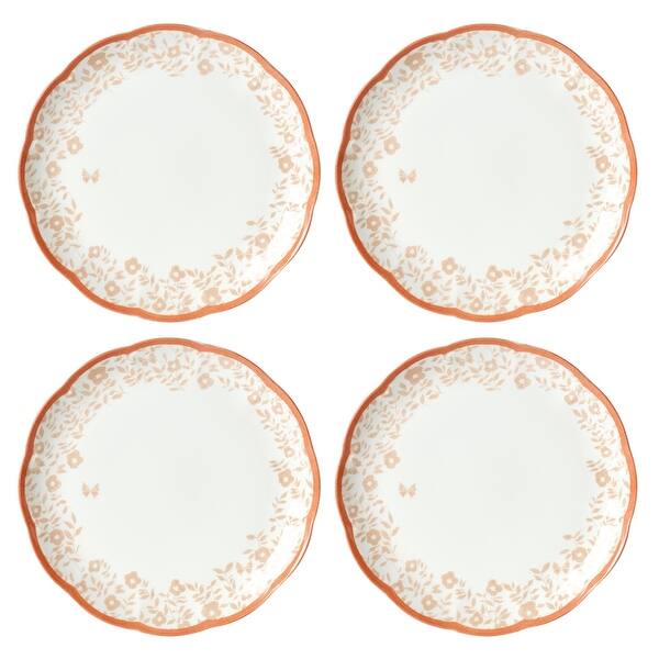 Lenox Butterfly Meadow Cottage Dinner Plates, Set of 4, Saffron - Bed ...