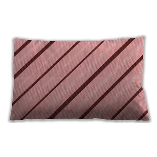 Ahgly Company Patterned Indoor-Outdoor Pastel Pink Lumbar Throw Pillow ...