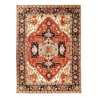 Rust Persian serapi design Rug - 9' X 12' - 13'11'' x 9'11'' - Bed Bath ...