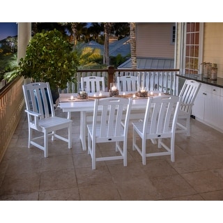 Trex Outdoor Furniture Yacht Club 7-Piece Farmhouse Trestle Dining Set ...