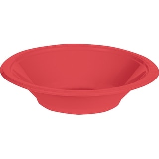 Club Pack of 240 Coral Pink Red Disposable Plastic Party Bowls 12 oz ...