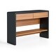 Brookside Reyna Modern Wood Console Table with Rounded Corners - Bed ...