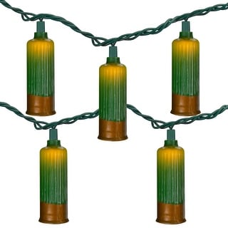 Set of 10 Green Shotgun Shell Novelty Lights - 7.5 ft Green Wire - Bed ...