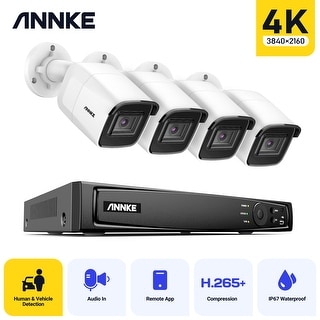 ANNKE 8MP 4K Ultra HD PoE ONVIF NVR Wired Home Security Camera System ...