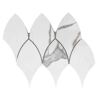 Stately Duchess 8 x 12 Marble Look Porcelain Mosaic Floor and Wall Tile ...