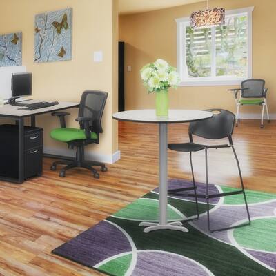 Via Cafe High Round X-Base Table - Overstock - 25775986