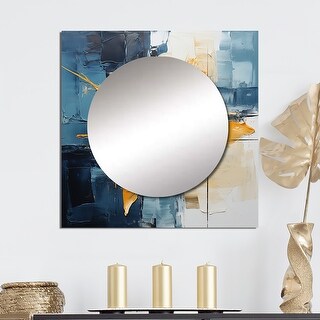 Designart "Abstract Layers I" Abstract Collages Wall Mirror - Abstract ...