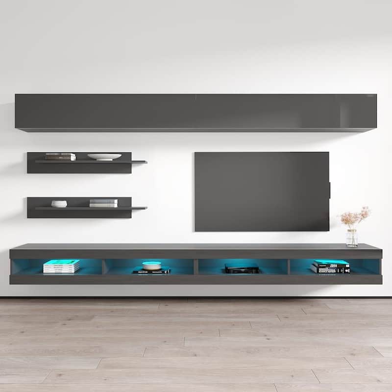 Meble Furniture Fly I1 34TV Wall Mounted Floating Modern Entertainment ...