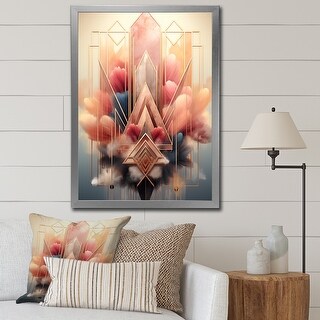 Designart "Infinite Possibilities Geometric City Retro Rose" Modern ...
