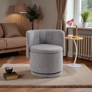 360° Rotating Sofa Chair with Hidden Storage, Ergonomic Cushioned Seat ...
