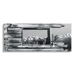 Stupell Rustic Cabin Window Canvas Wall Art Design by Steve Toole - Bed ...