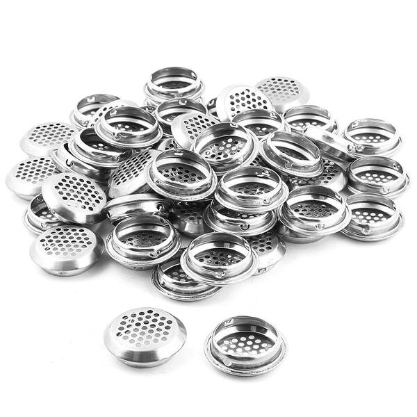 35mm Bottom Dia Metal Mesh Panel Holes Air Vent Cover Silver Tone 50pcs ...