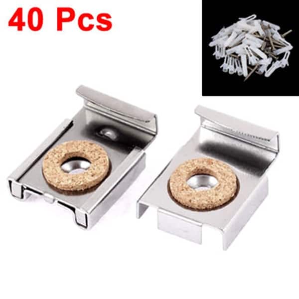 Square Shaped Adjustable Wall Hanging Mount Mirror Clip 40pcs - Beige ...