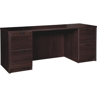 Lorell Prominence 2.0 Espresso Laminate Double-Pedes Credenza 2 Drawer ...