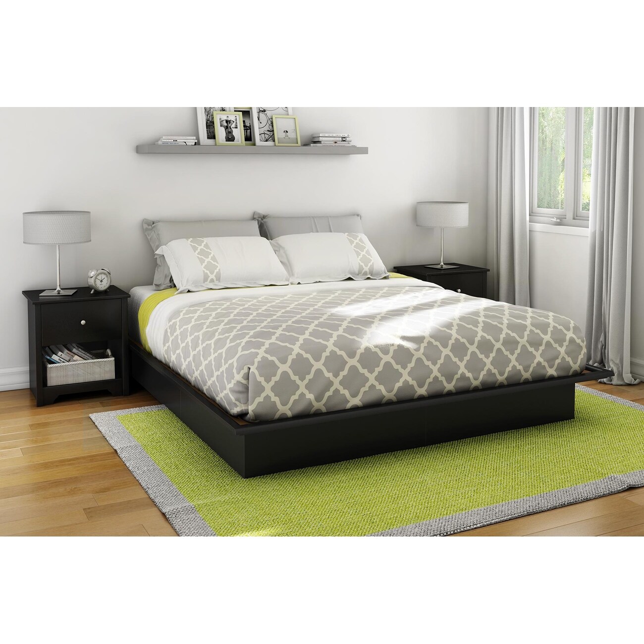 South shore platform bed full store