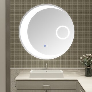 24-Inch Memory LED Mirror with Switch Control: Wall-Mounted Vanity ...