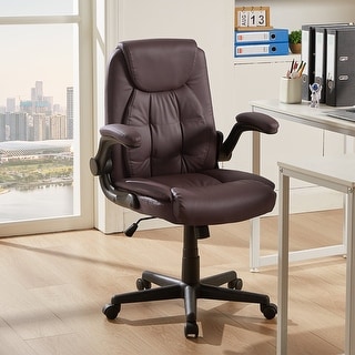 VECELO High Back 360° Swivel Ergonomic Home Office Chair with Flip Up ...
