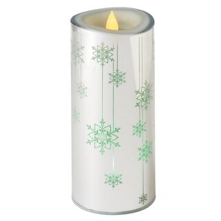 7.25" LED Lighted Snowflake Designed Flameless Christmas Candle - N/A ...