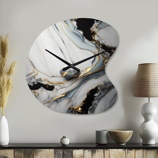 Abstract Geode Gold And White Marble III - Abstract Marble Large Wall ...