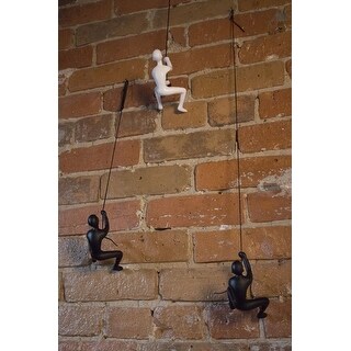 Unique Climbing Man Wall Art in White - Bed Bath & Beyond - 39674990
