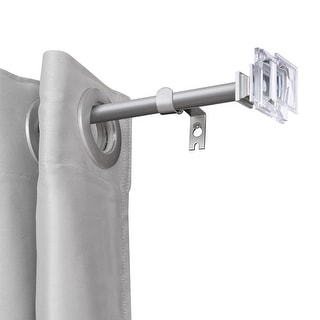 UTOPIA ALLEY Wall Mounted 3/4 Inch Curtain Rod - Adjustable Drapery ...