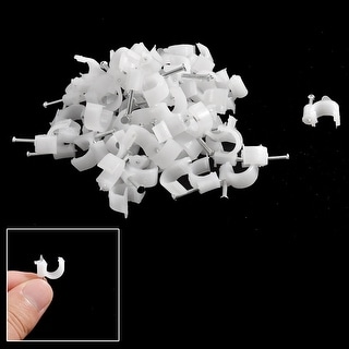 Wall Mount 8mm Dia Electric Cable Circle Nail Clips Fastener 98 Pcs ...
