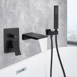 Waterfall Wall Mounted Tub Faucet with Hand Showe - Bed Bath & Beyond ...