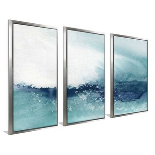 "Wispy Waves II" by Carol Robinson Print on Floating Canvas Set of 3 ...