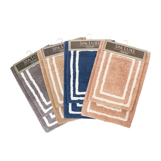 Spa Lux Border Bath Rug Set - Bed Bath & Beyond - 37147158