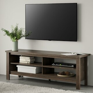 TV Stand for 75 Inch TV Stands, Wood Media Console Entertainment Center ...
